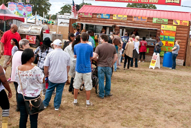 People Wait in Long Line To Buy Food at Fair Editorial Stock Image ... People Wait in Long Line To Buy Food at Fair Editorial Stock Image ...