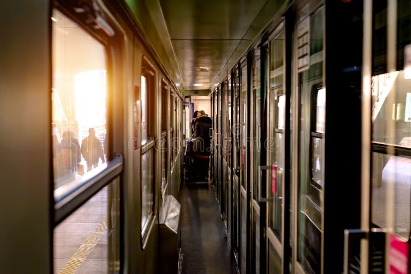 People are Waiting for an Exit on the Platform in the Train Stock Photo ...