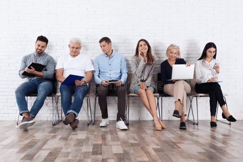 People Waiting for Job Interview Stock Photo - Image of corporate ...