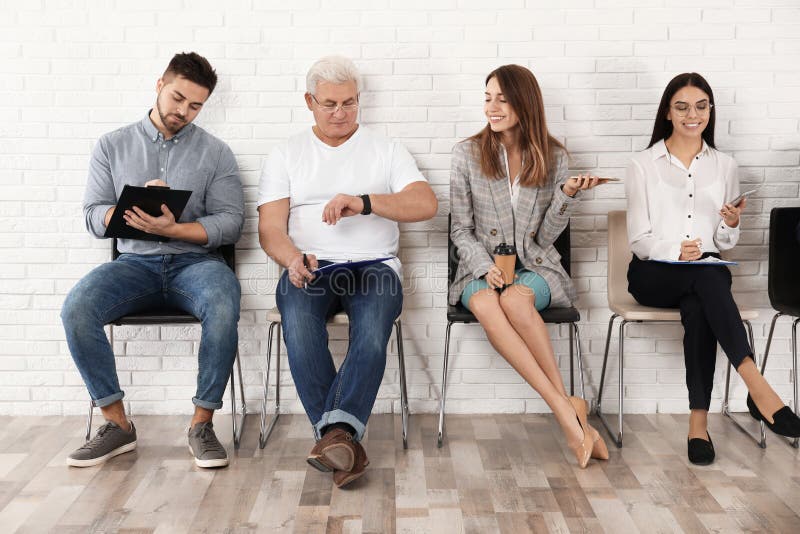 People Waiting for Job Interview Stock Image - Image of colleagues ...