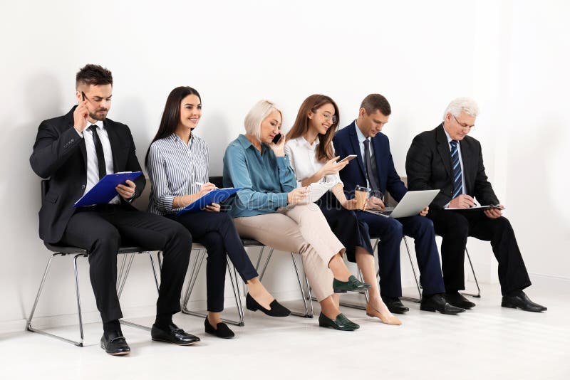 People Waiting for Job Interview Stock Photo - Image of corporate ...