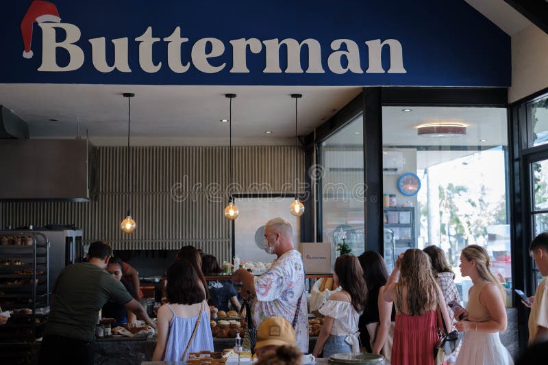 People Waiting in Line Inside a Cafe Editorial Stock Image - Image of ...