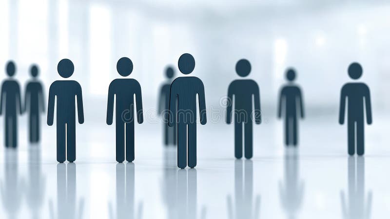 Diverse Group of People Patiently Waiting in Line, Study in Community ...