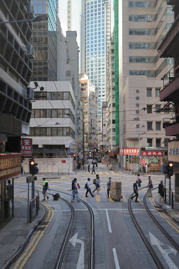 People Walk Past in Sheung Wan District, Hong Kong 4 Sept 2021 ...
