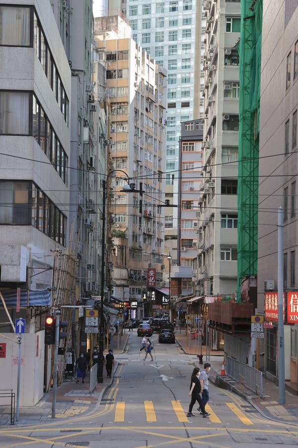 People Walk Past in Sheung Wan District, Hong Kong 4 Sept 2021 ...