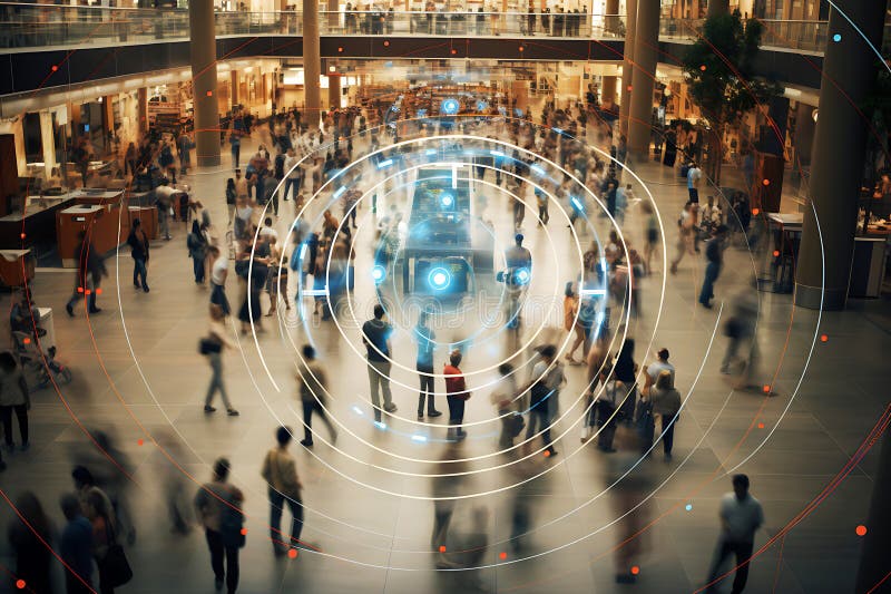 People Walk through the Shopping Center. Artificial Intelligence ...