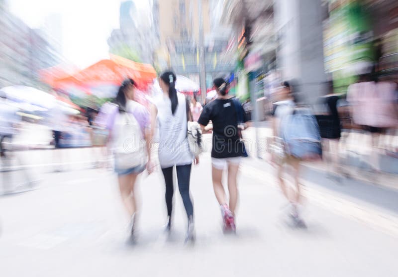 People walk in the street stock image. Image of blurred - 44521879