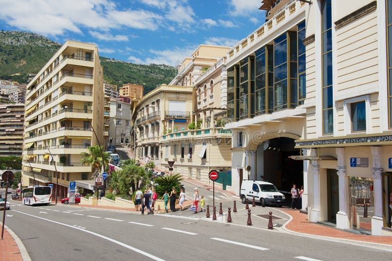 People Walk by the Street in Monaco, Monaco. Editorial Stock Image ...