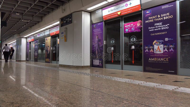 People Walk at the Train Station in Singapore Stock Video - Video of ...