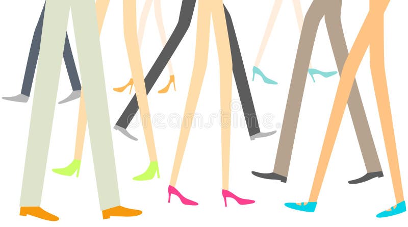 Commuter Legs stock vector. Illustration of female, feet - 11316080