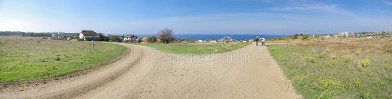 People Walking Along the Road Stock Photo - Image of road, tourism ...