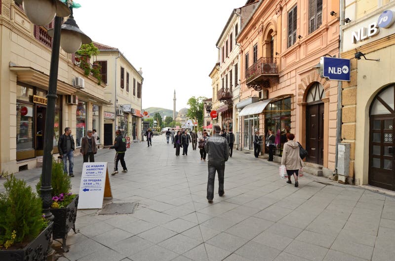People Walking Around in Bitola Editorial Image - Image of bench ...