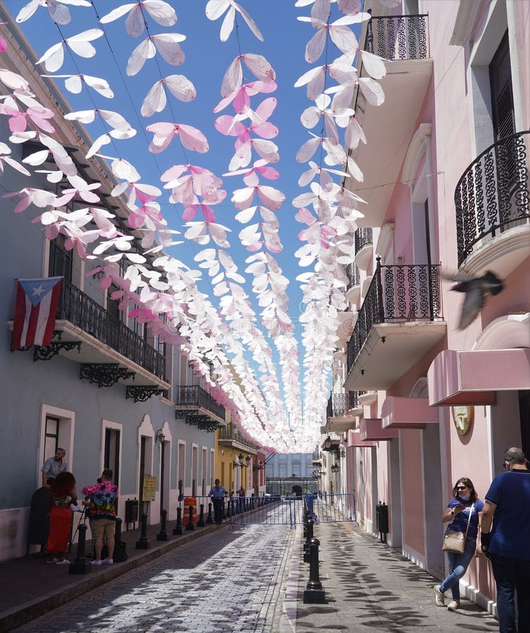 People Walking Around the San Juan Streets Editorial Stock Image ...