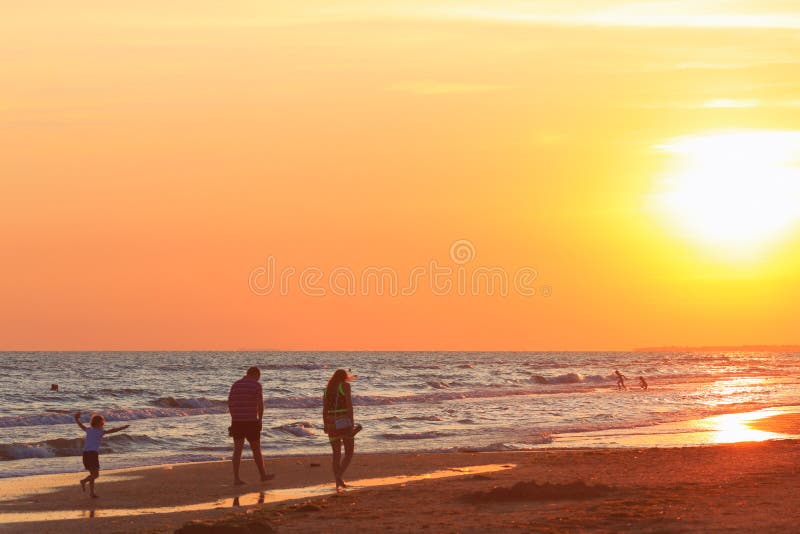 People Walking on the Beach Stock Image - Image of outdoor, travel ...