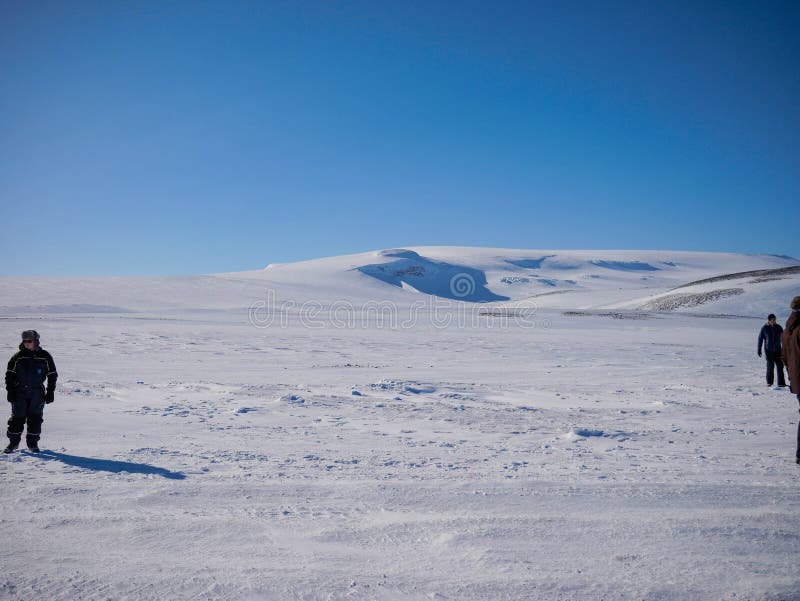People Walking on the Beautiful Ice Field Editorial Photo - Image of ...