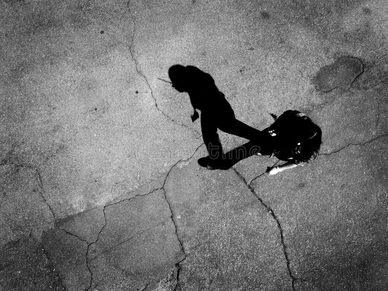 People Walking Below Looking Down from Above Concrete Shadows Stock ...