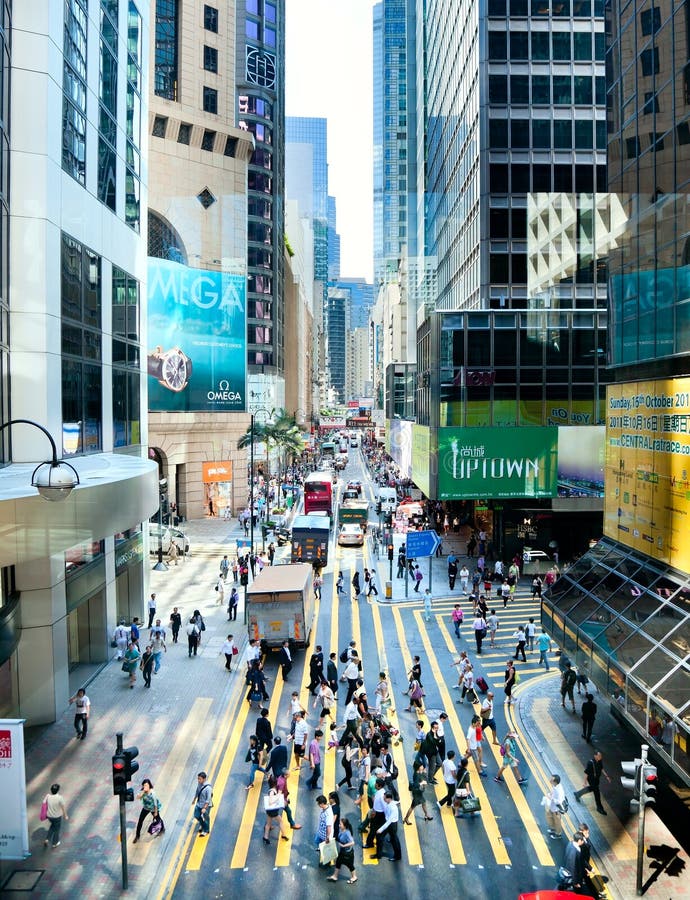 People Walking in the Center of the City Editorial Stock Photo - Image ...
