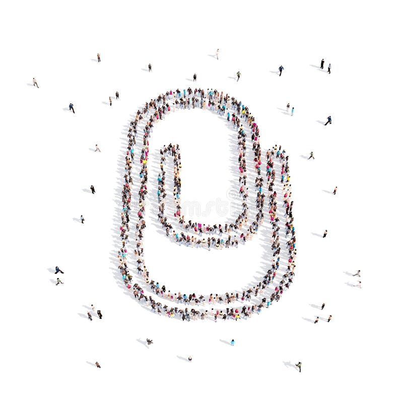 People Walking in Clip . 3D Rendering. 3D Rendering. Stock Illustration ...