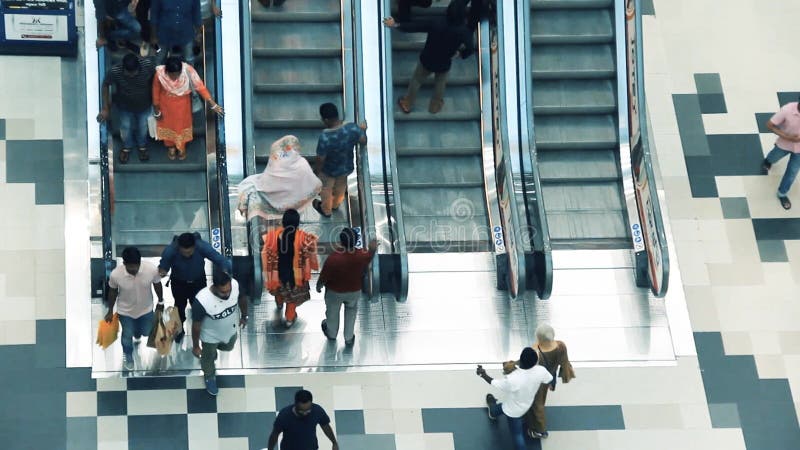 People Walking in Department Store. Crowd of Anonymous People Walking ...