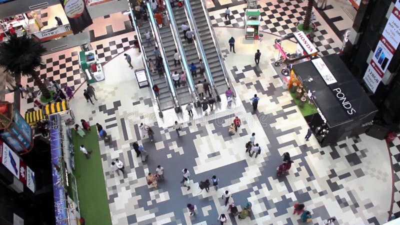 People Walking in Department Store. Crowd of Anonymous People Walking ...