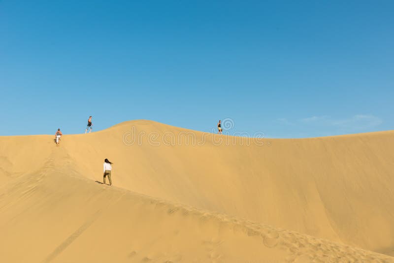 People Walking through the Desert Editorial Stock Photo - Image of ...
