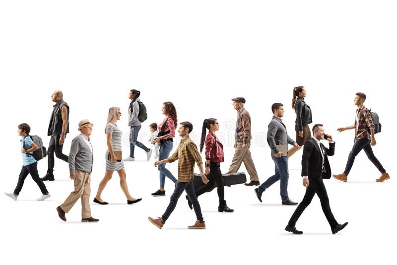 People Walking in Different Directions Stock Image - Image of person ...