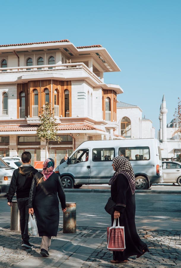 People Walking Down the Street at Daytime in Central Konya, Turkey ...