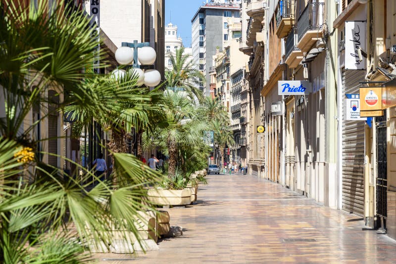 People Walking Downtown Valencia City in Spain Editorial Stock Image ...