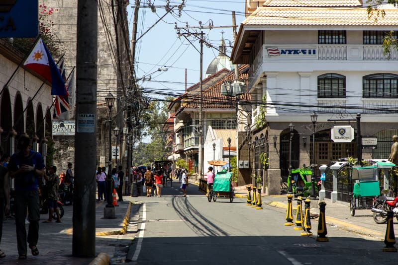 People Walking Inside Intramuros, Manila, Philippines, Feb 22,2020 ...