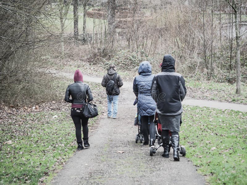 People Walking on a Park Way Editorial Image - Image of people, vaals ...