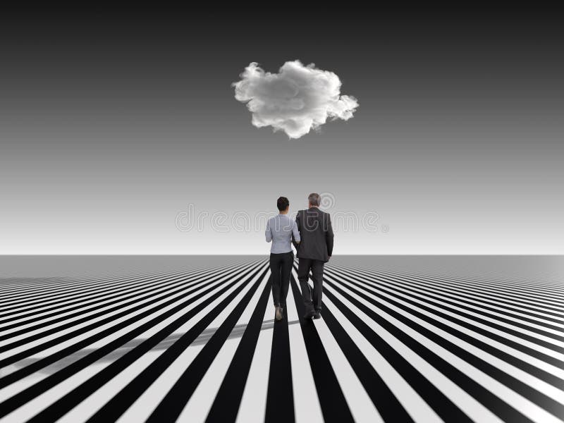 People Walking on a Perspective Road Stock Photo - Image of person ...