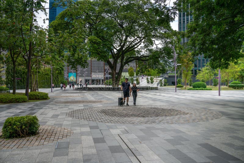 People Walking at Raintree Plaza TRX Editorial Photography - Image of ...