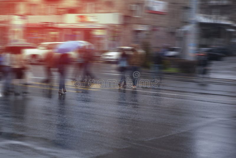 People Walking Rush Hour in the Rain Stock Photo - Image of shinjuku ...