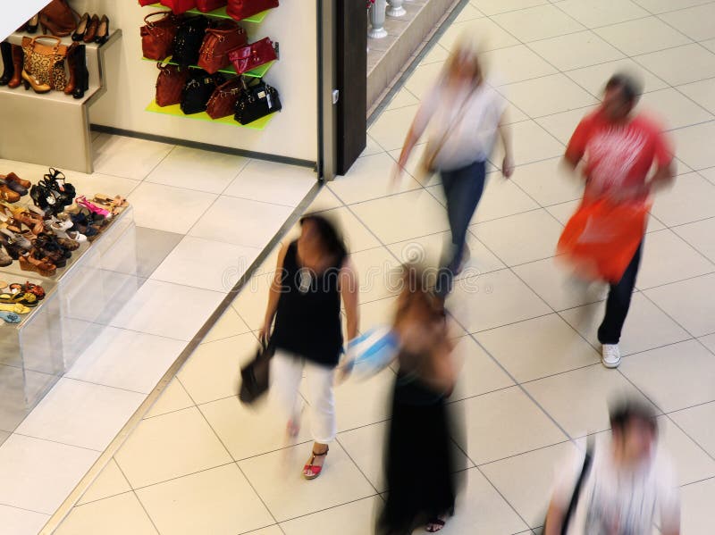 People Walking in a Shopping Mall Stock Image - Image of floor, shoes ...