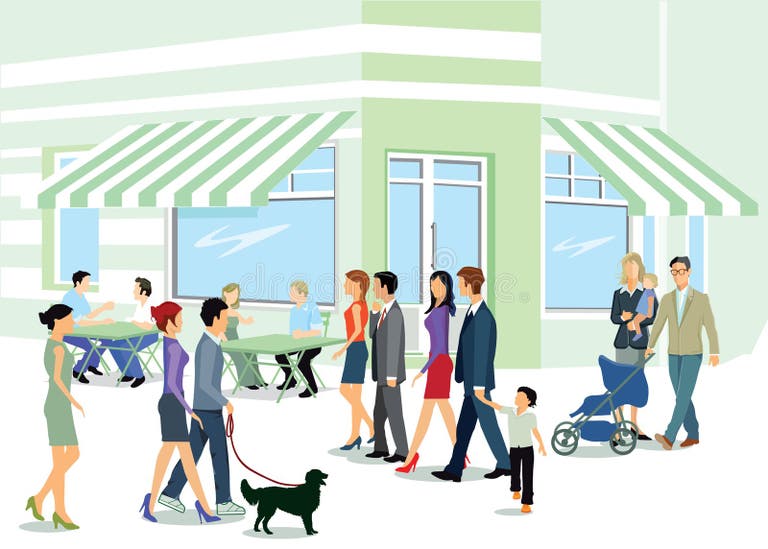 Walking Cafe Stock Illustrations – 2,364 Walking Cafe Stock ...