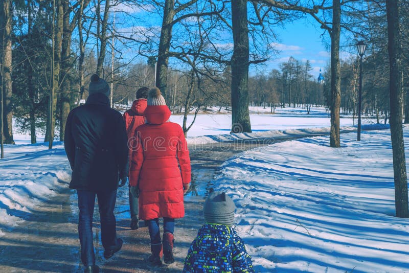 People are Walking in the Spring Park Stock Image - Image of russia ...