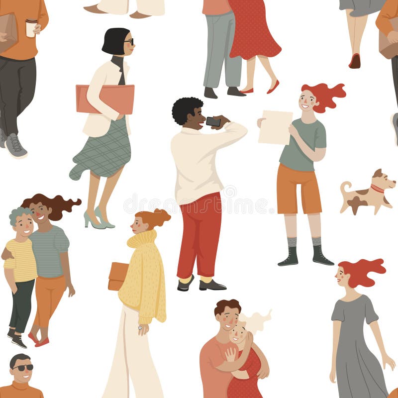 People pattern stock vector. Illustration of group, lifestyles - 43302600