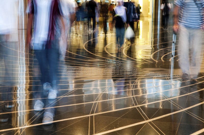 People Walking Thru the Mall. Stock Photo - Image of dynamic, casual ...