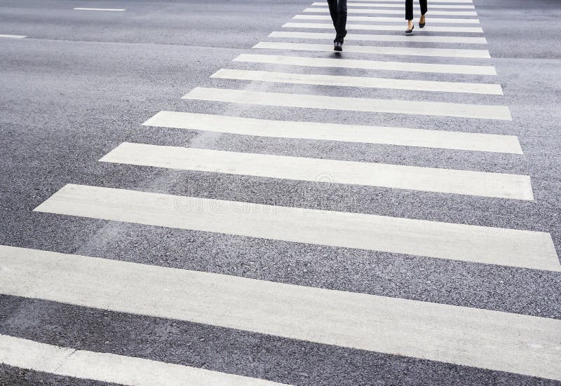 People are Walking on the Zebra Crossing Stock Photo - Image of walking ...