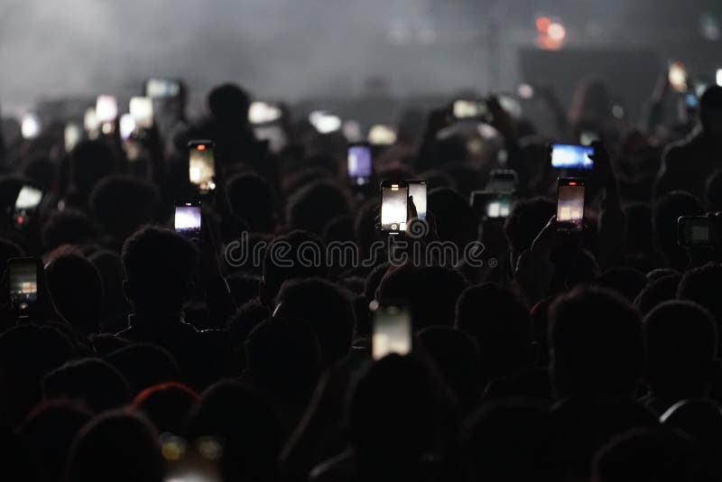 People are Watching a Concert Stock Image - Image of spotlight, live ...
