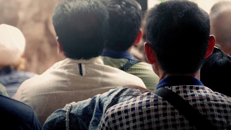People Watching Event Back View Stock Video - Video of group, back ...