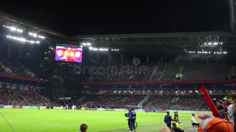 People Waving Flashlights and Display with Final Stock Video - Video of ...