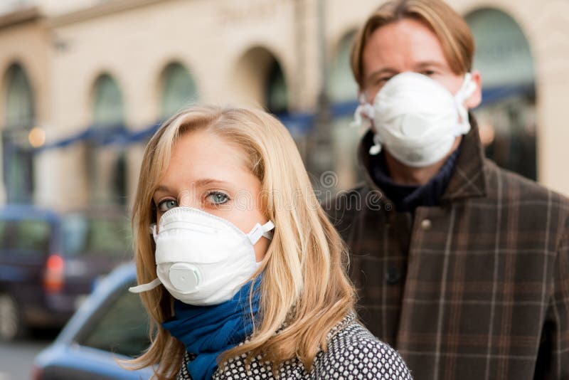 People Wearing Flu Protection Masks Stock Image - Image of people ...