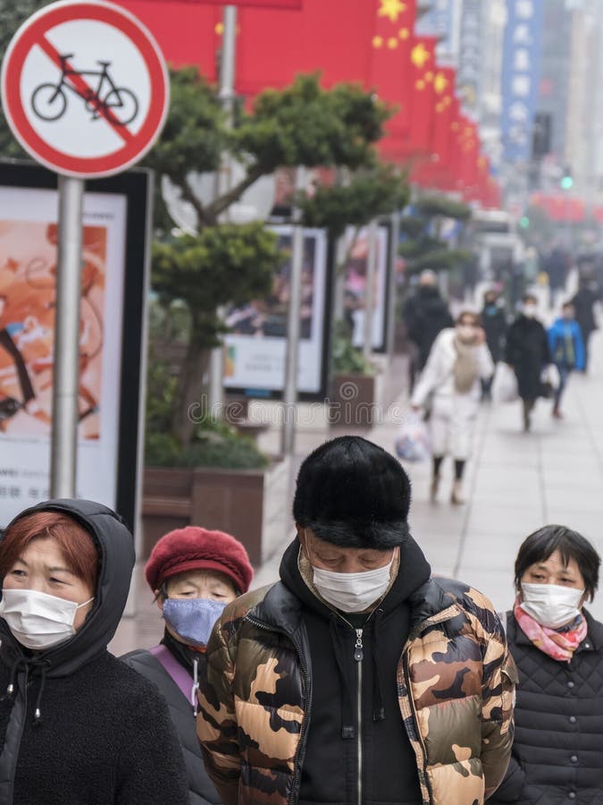 People Wearing Masks in Shanghai Editorial Photo - Image of area ...