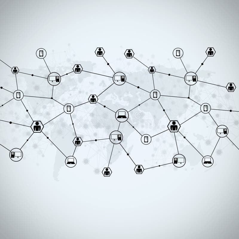 People Web Communications stock illustration. Illustration of digital ...
