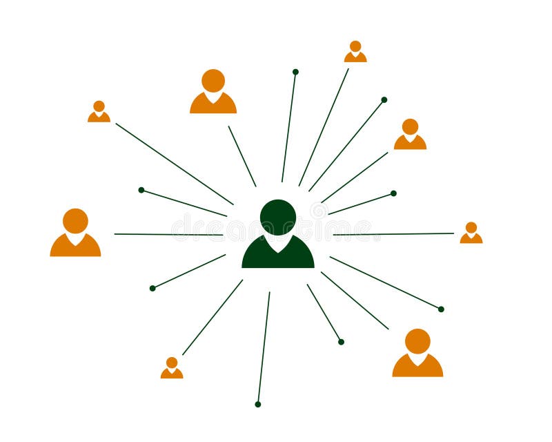 People Web Community Networking Diagram Template Stock Vector ...