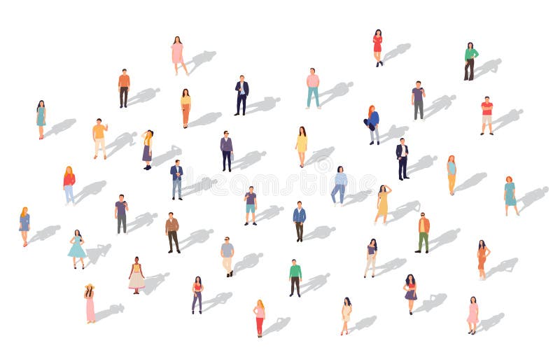 People on a White Background, Vector Vector Stock Illustration ...