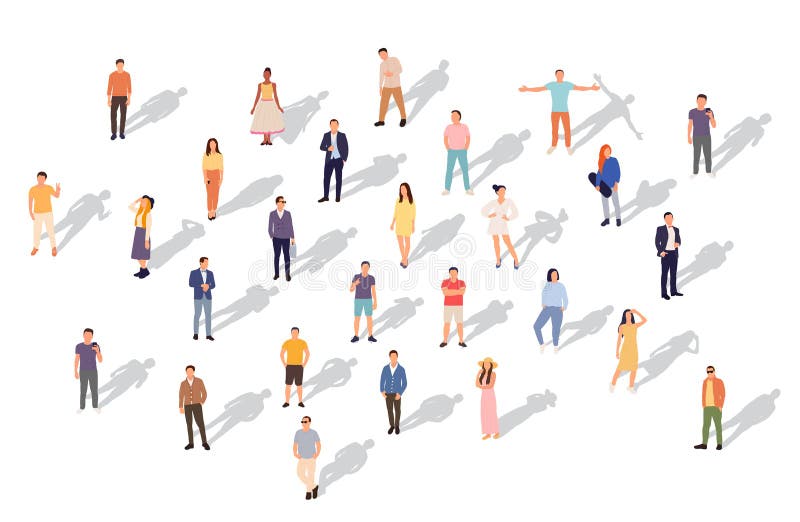 People on a White Background, Vector Vector Stock Vector - Illustration ...