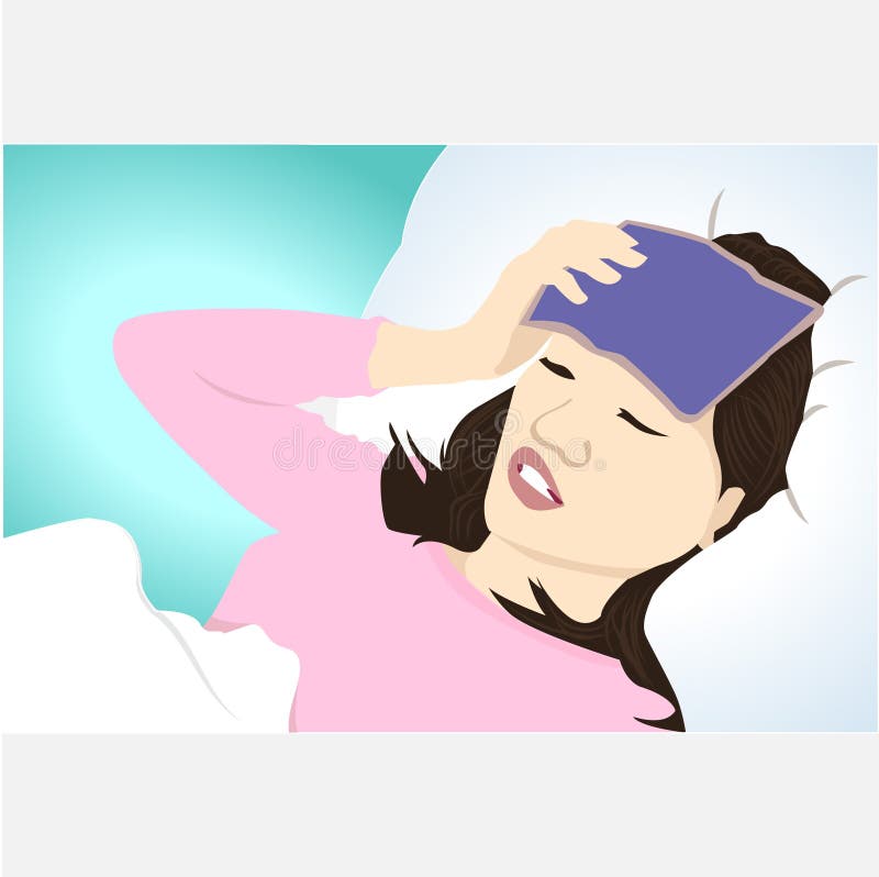 People Who Have a High Fever Stock Vector - Illustration of beautiful ...
