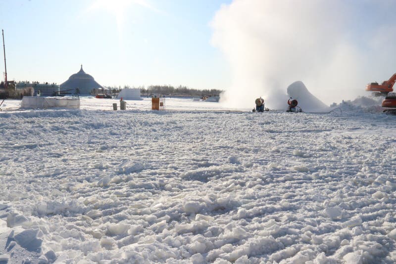 People Who are Not Afraid of the Cold Stock Photo - Image of filmed ...